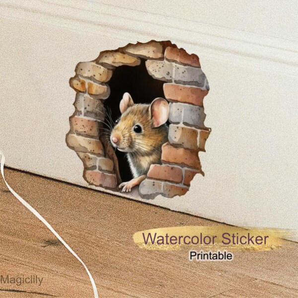 Mouse Hole Decal - Etsy