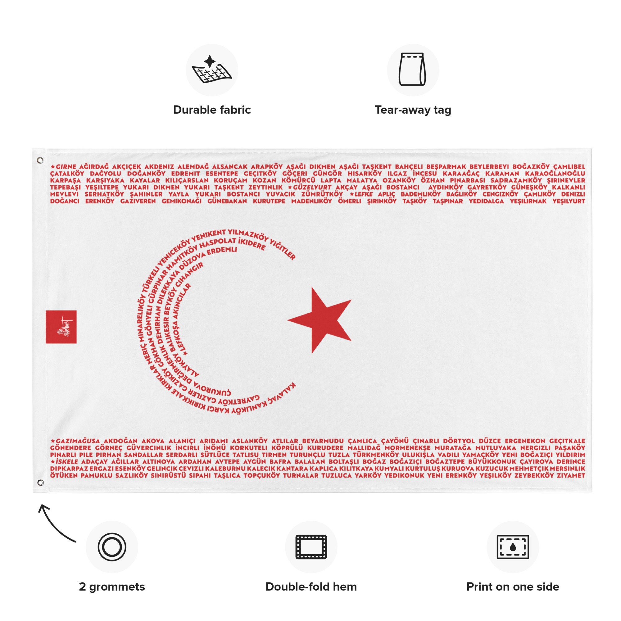 KKTC/TRNC Flag Version 2 - Etsy
