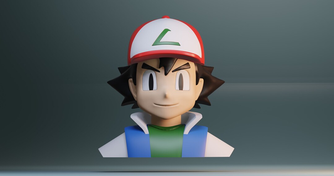 Pokemon Ash Ketchum 3D Printed Torso Figure - Etsy UK