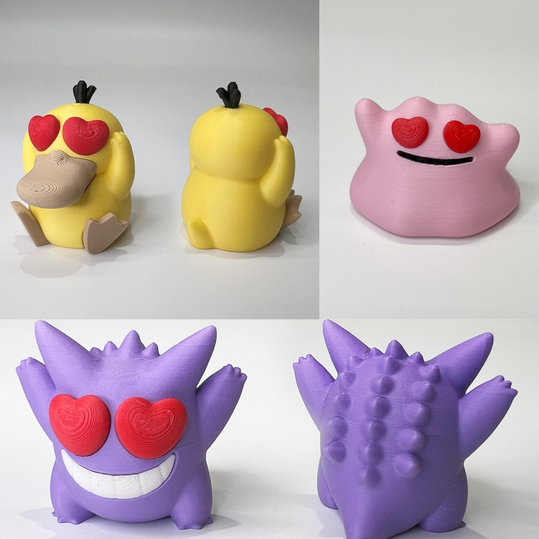 Pokemon Valentine's Bundle Psyduck Gengar Ditto - Etsy