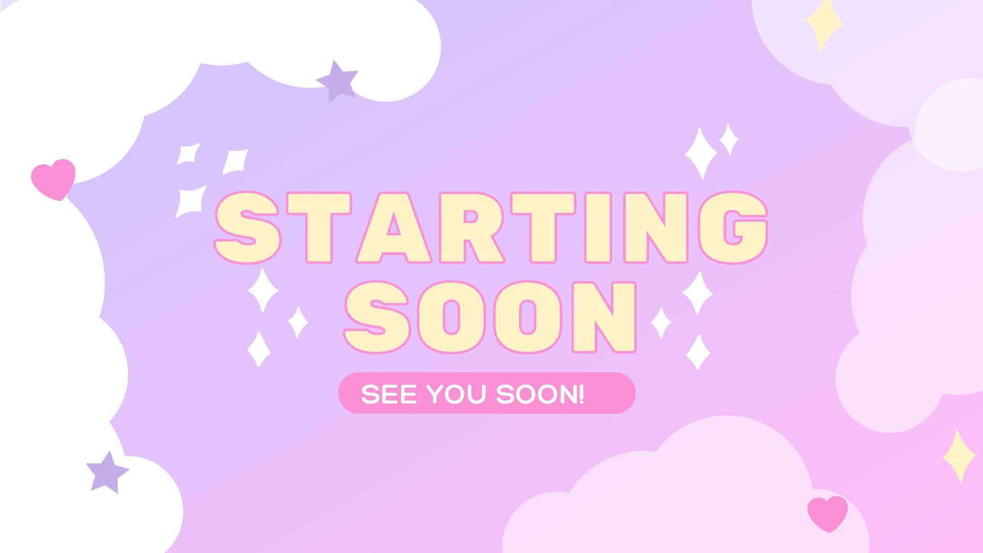 Twitch Stream Overlay Cards – Pink & Purple Girly Aesthetic | Starting ...