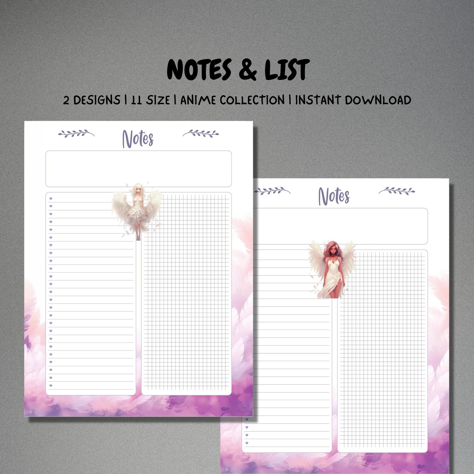 Anime-inspired Printable Planner Note Page & To-do List Template ...