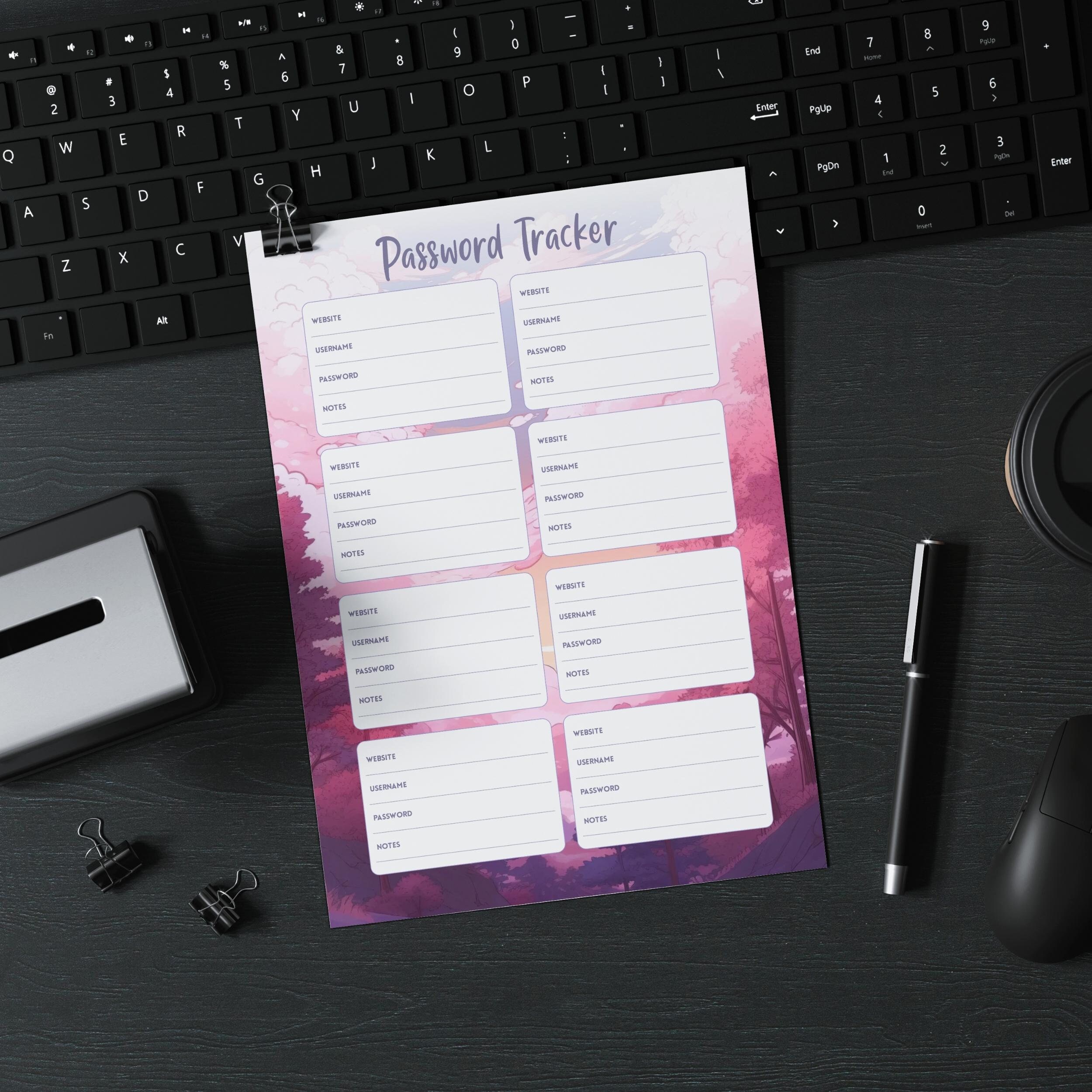 Password Tracker & Organizer Never Forget Your Passwords Again ...