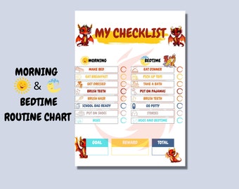 Editable Daily Routine Kids Visual Schedule Morning Schedule Afternoon ...