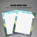 Anime-inspired Note Taking Template: Elegant and Functional Printable ...
