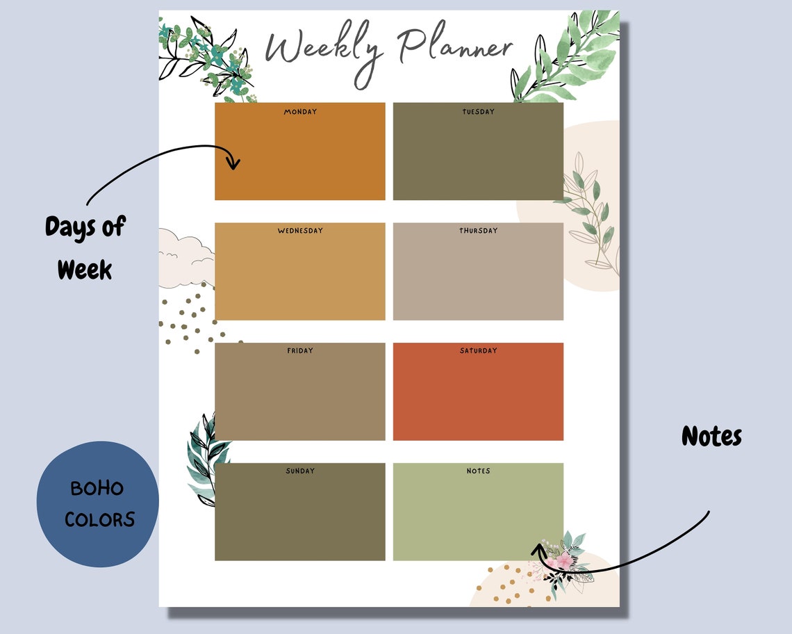 Boho Minimalist Weekly Planner: Effortlessly Organize Your Life in ...