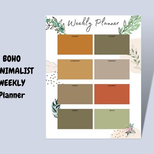 Boho Minimalist Weekly Planner: Effortlessly Organize Your Life in ...