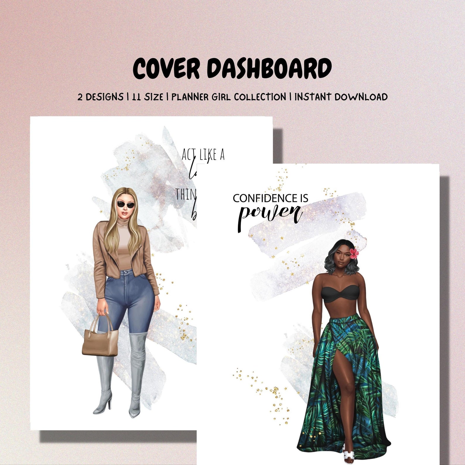 Planner Girl Collection: Printable Cover Dashboards for Your - Etsy