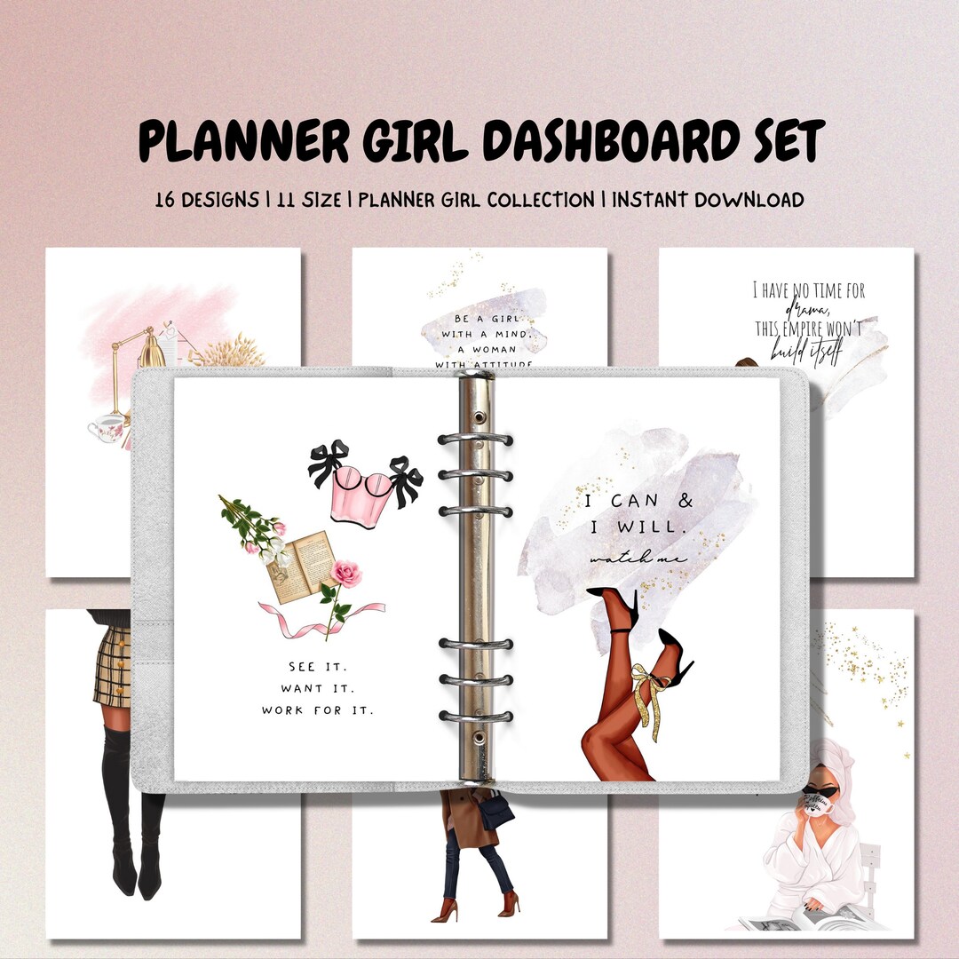 Planner Girl Collection: Printable Dashboard Set Printable Planner ...