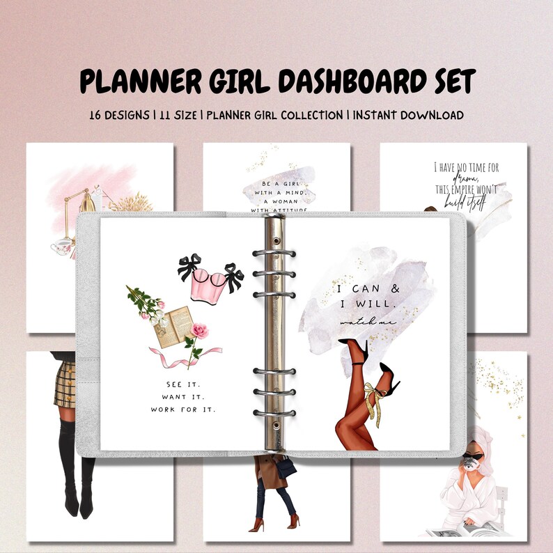 Planner Girl Collection: Printable Dashboard Set Printable Planner ...