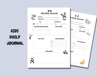 Kids Daily Journal Printable Journal for Kids Diary for Children Kids ...