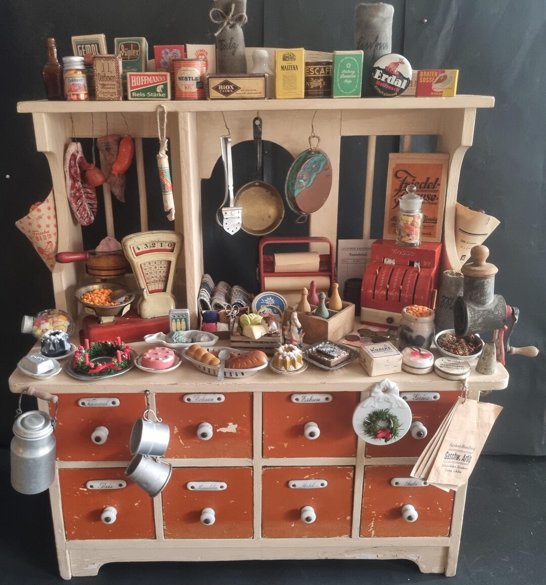 Antique General Store, Shop, Spice Rack Fully Furnished - Etsy
