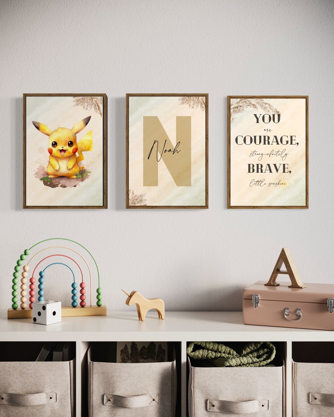 Pokemon Children's Room Poster With Pikachu Motif, Unique Design ...