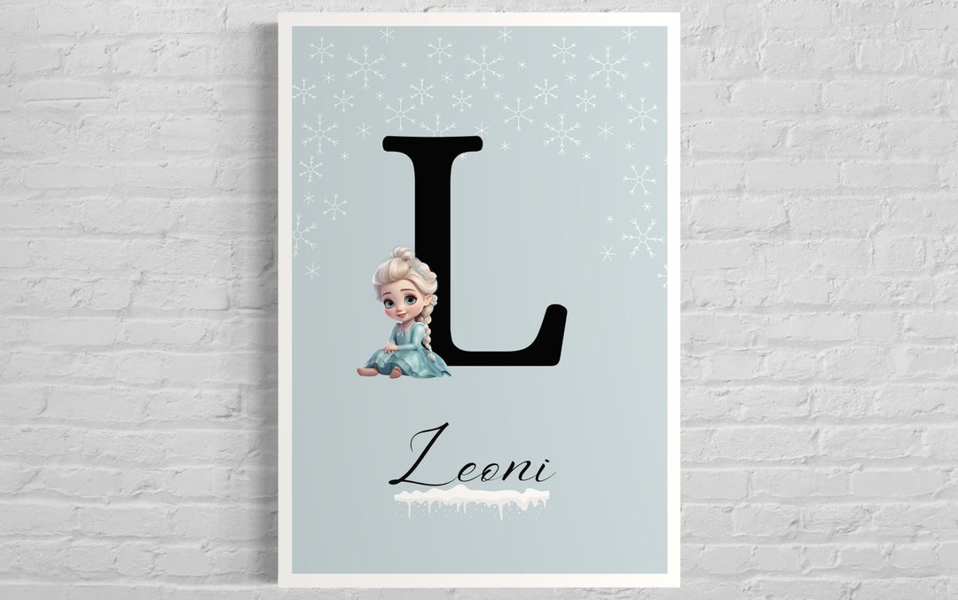 Personalized Baby Elsa From Frozen Name Pictures Wall Art for Nursery ...