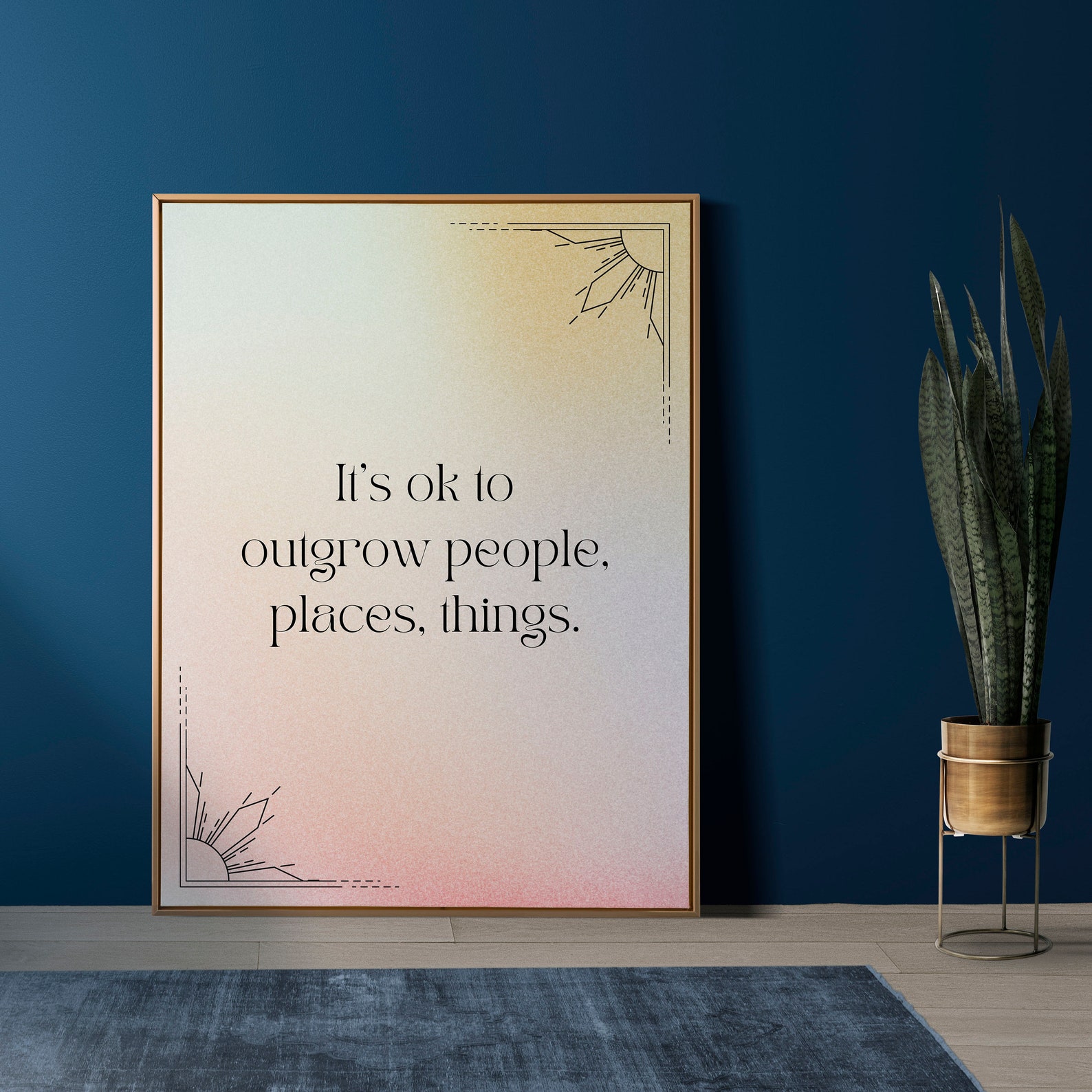 It's Ok to Outgrow People, Places, Things Poster, Aura Poster, Grainy ...