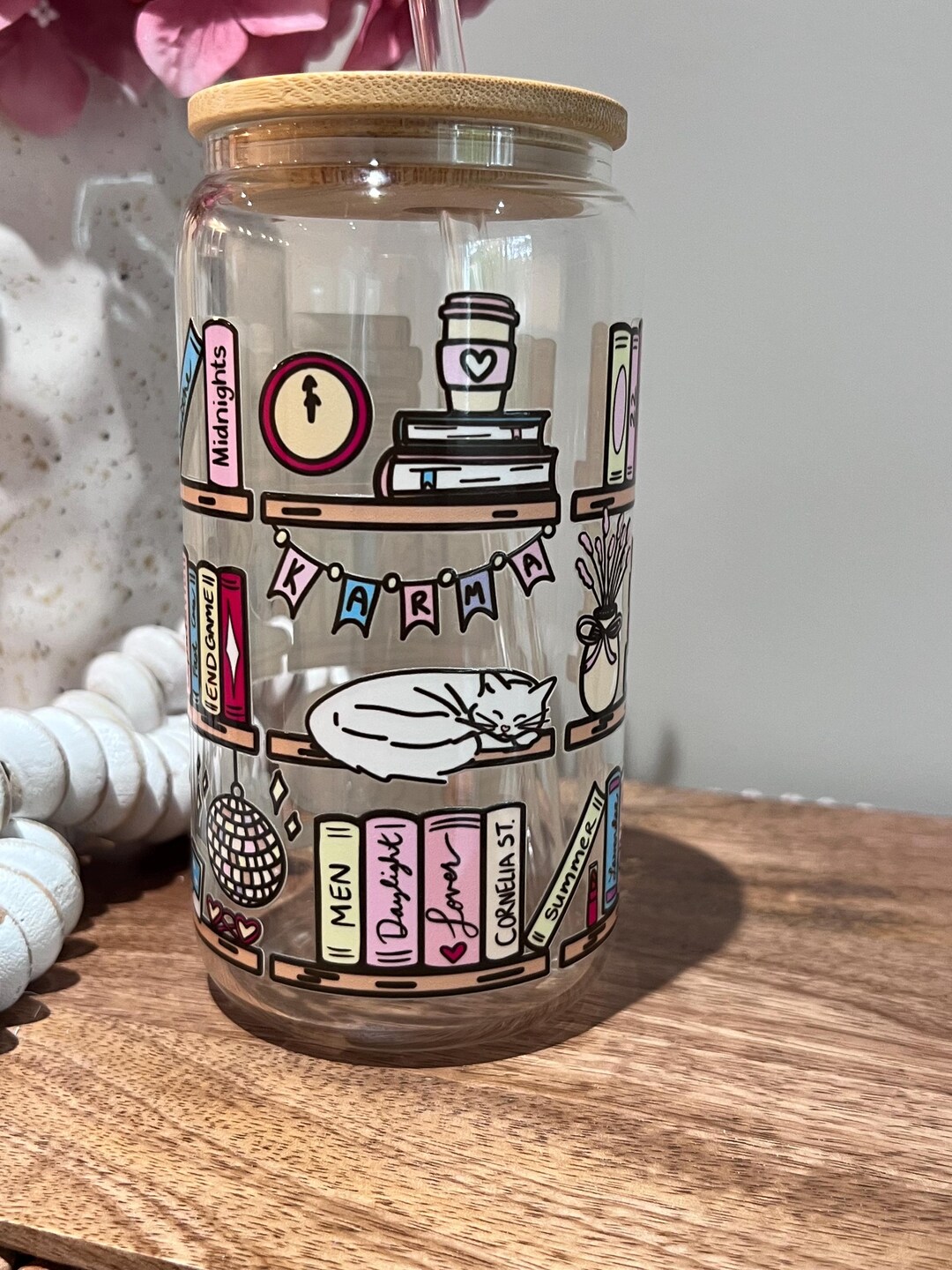 Swiftea Bookshelf Iced Coffee Cup Music Gift Birthday Gift Swiftea ...