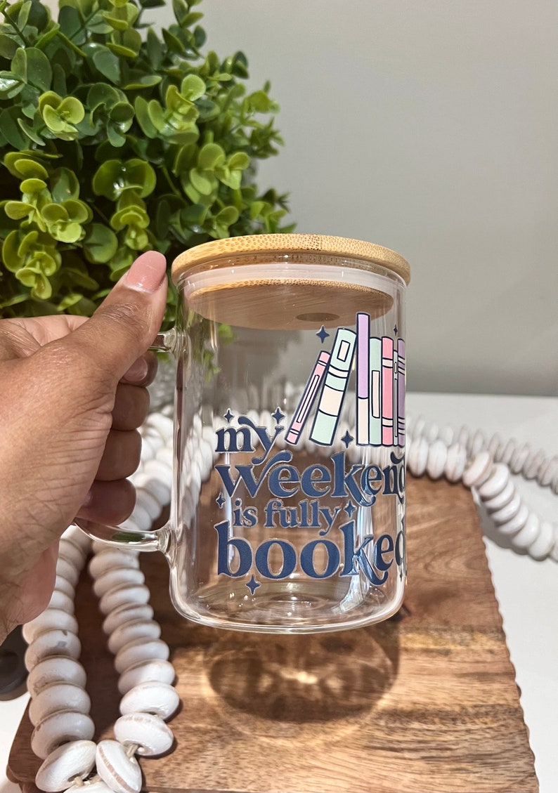 Bookish Iced Coffee Cup| Book Lover Mug | Gift for Readers | My Weekend ...