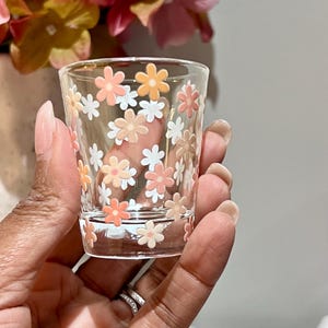 Flower Shot Glass | Daisy Shot Glass | Custom Shot Cup | 21st Bday Gift ...