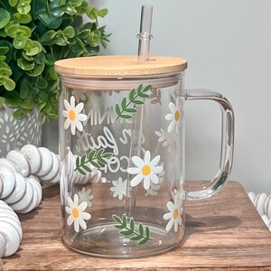 Coffee and Faith Glass Mug | Iced Coffee Cup | Jesus Cup | Christian ...
