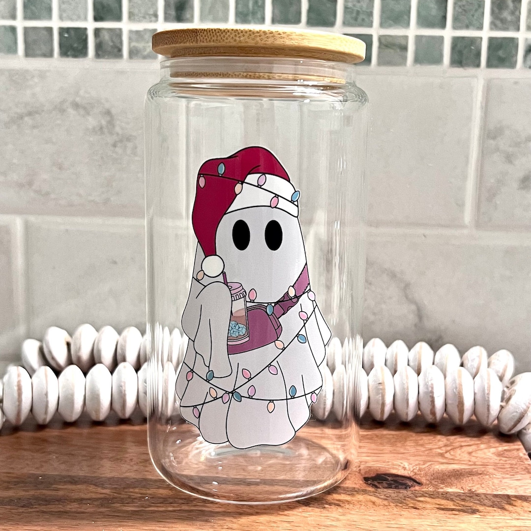 Boojee Ghost Ice Coffee Cup | Ghost Christmas Libbey Cup | Christmas ...