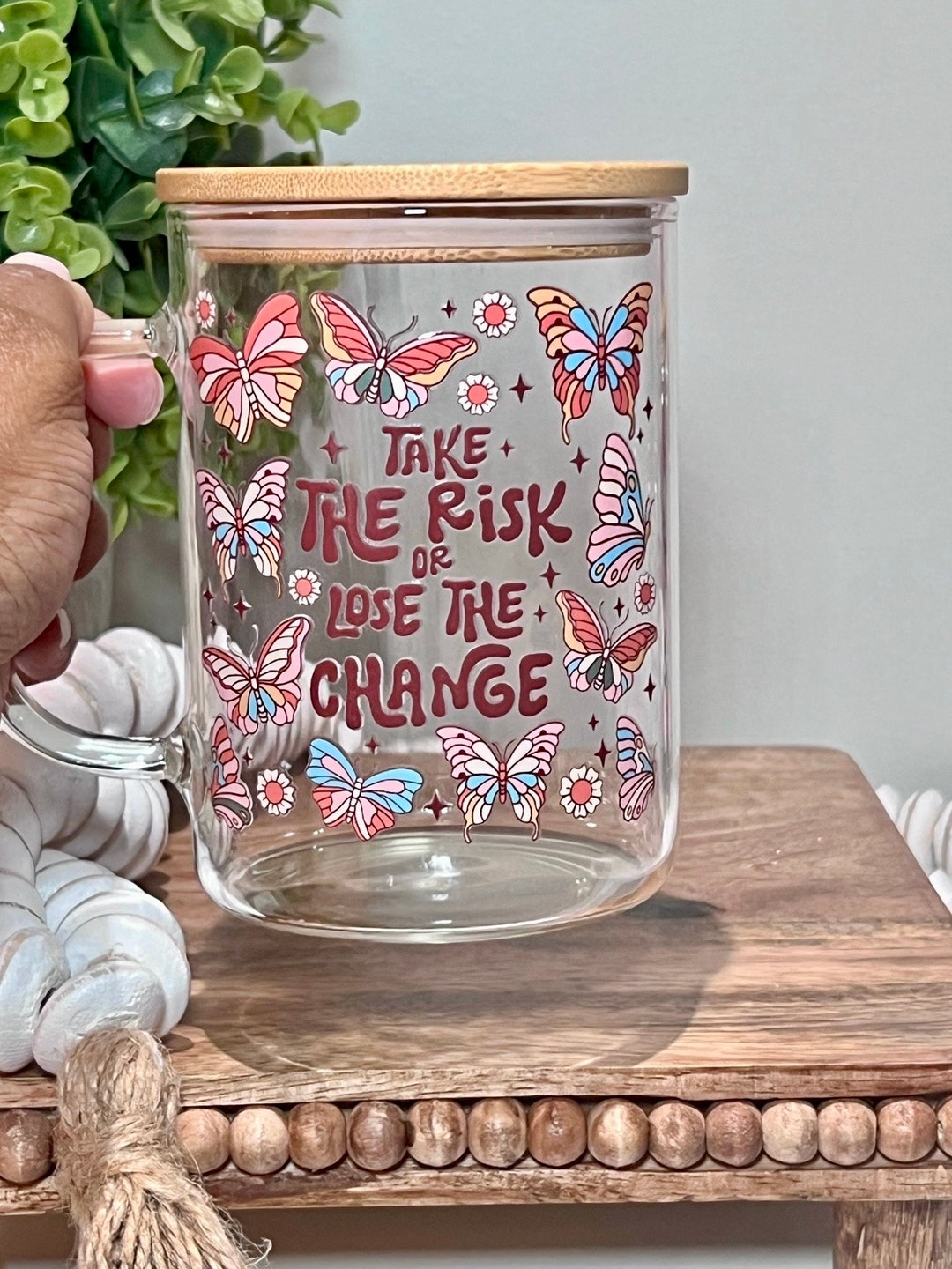 Motivational Glass Mug | Self Care | Anxiety Mug | Affirmations Mug ...