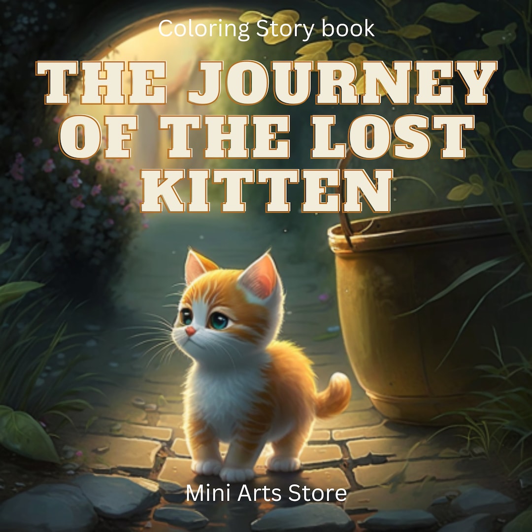 The Journey of the Lost Kitten Coloring Story Book Cute Coloring Pages ...
