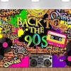 Retro Radio 90's Backdrop Hip Hop Graffiti Brick Wall, 90's Themed ...