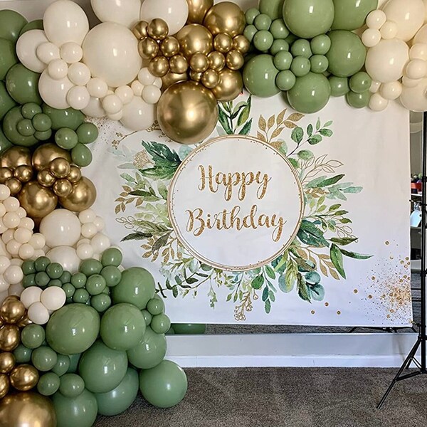 Green and Gold Backdrop - Etsy