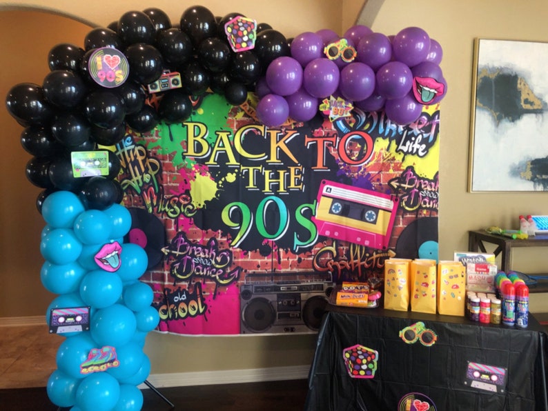 Retro Radio 90's Backdrop- Hip Hop Graffiti Brick Wall, 90's Themed ...