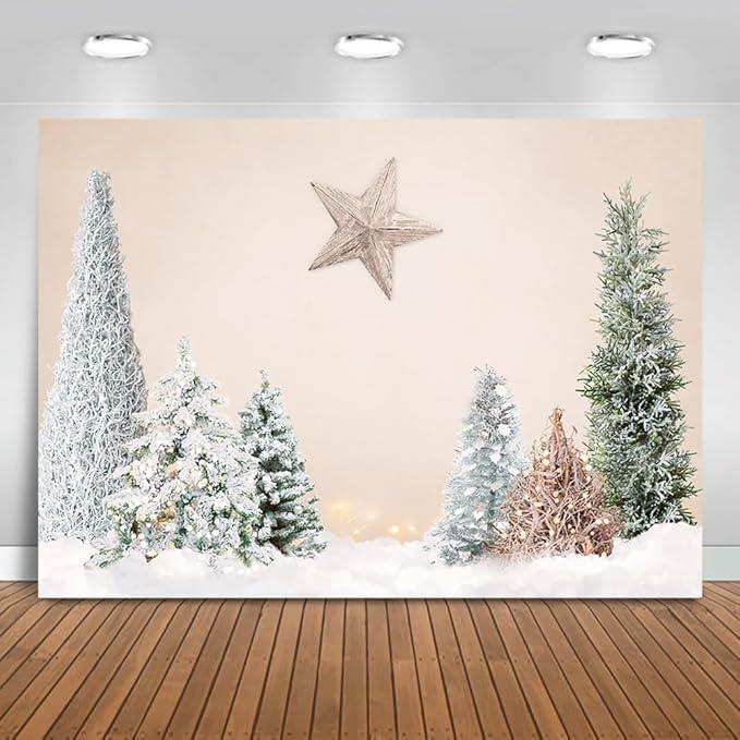 Christmas Room Backdrop Xmas Tree & Decor, Family and Kids Holiday ...