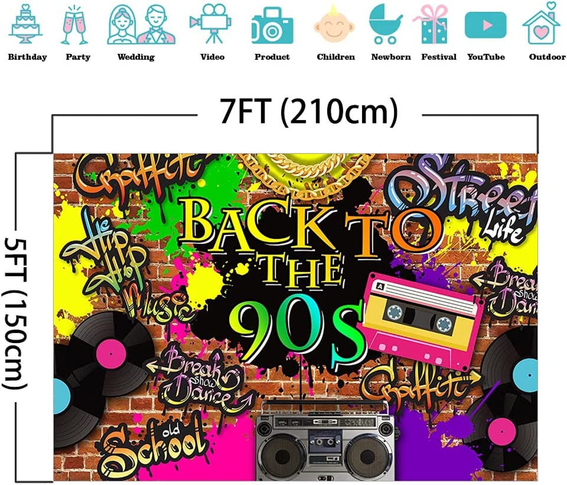 Retro Radio 90's Backdrop Hip Hop Graffiti Brick Wall - Etsy