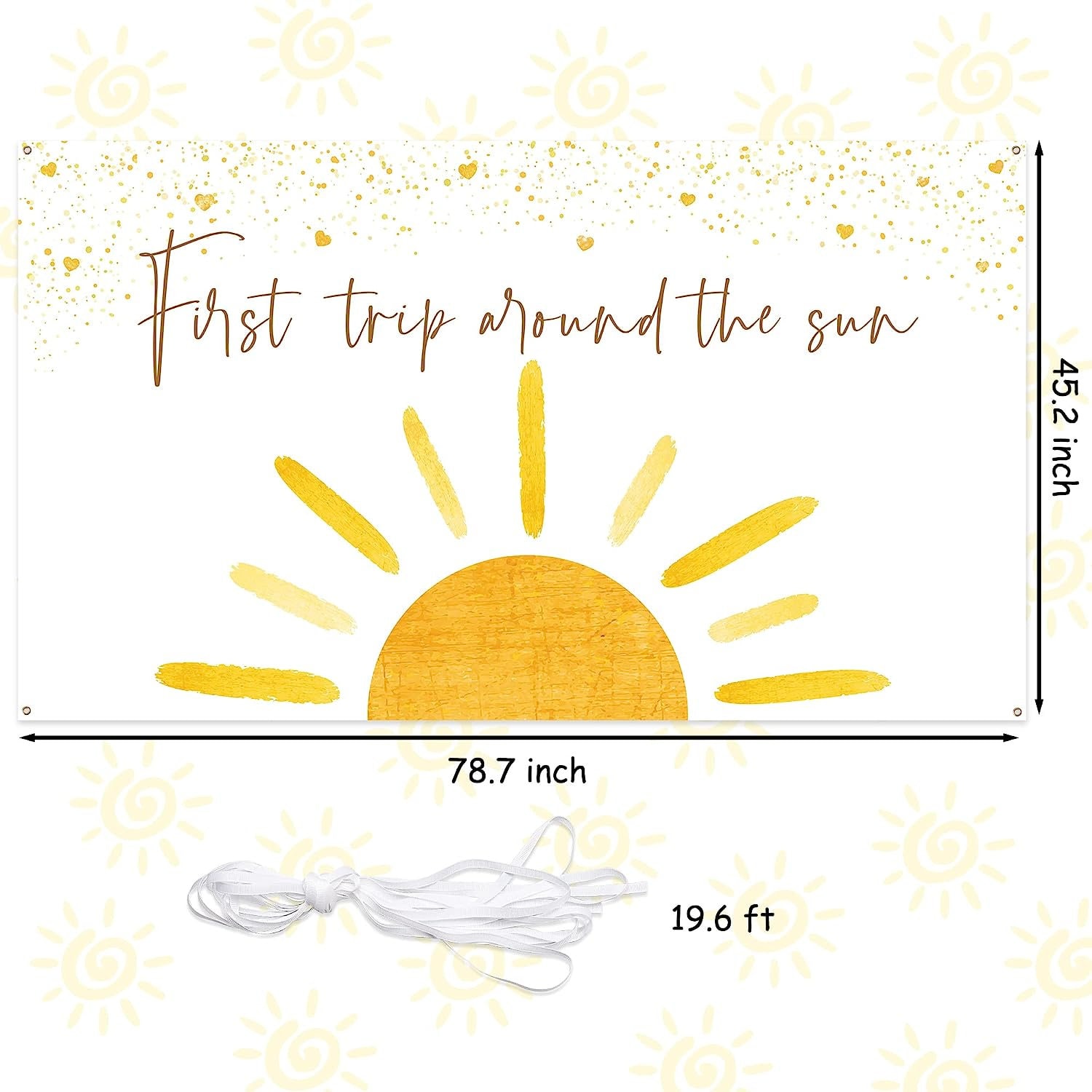 First Trip Around the Sun Boho Sun 1st Birthday Backdrop - Etsy