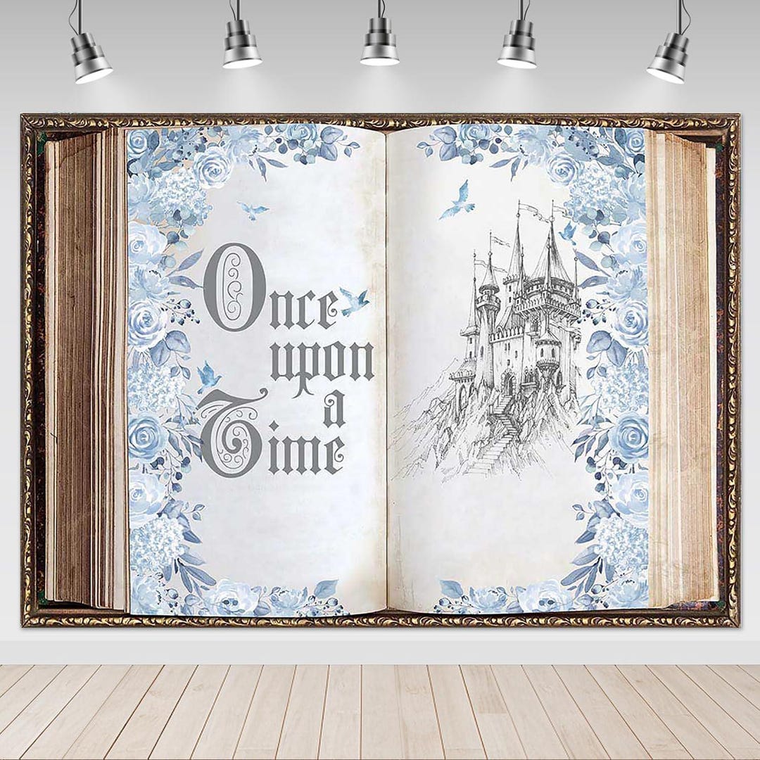 Fairy Tale Backdrop: Story Book & Castle, Princess Party Decor (6x4ft ...