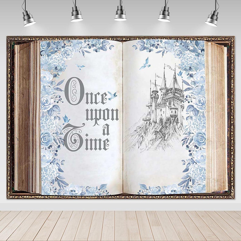 Fairy Tale Backdrop: Story Book & Castle, Princess Party Decor (6x4ft ...