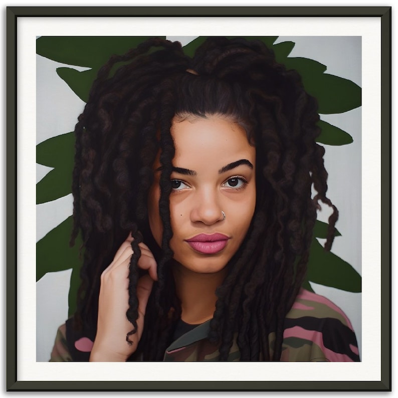 Modern Woman Portrait Museum-quality Matte Paper Gift for - Etsy