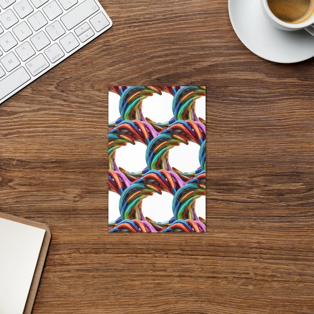 Greeting Card Card Colorful Circle - Etsy