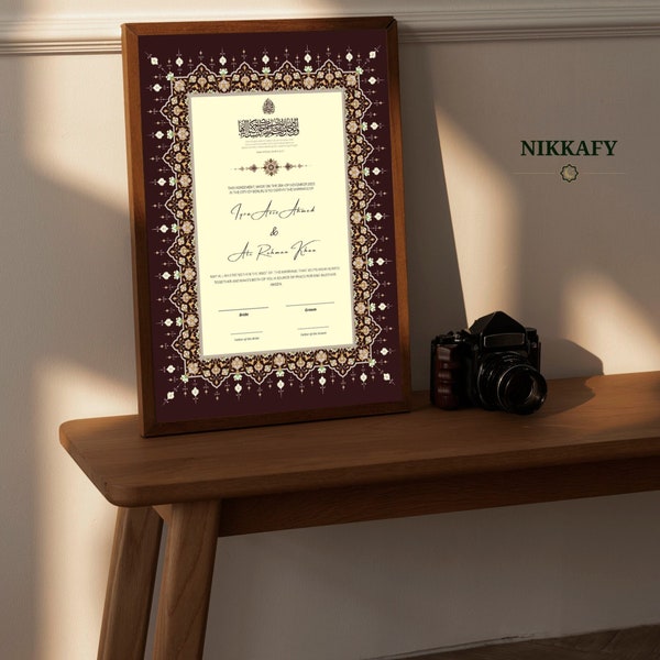 Nikkah Certificate Frame - Etsy