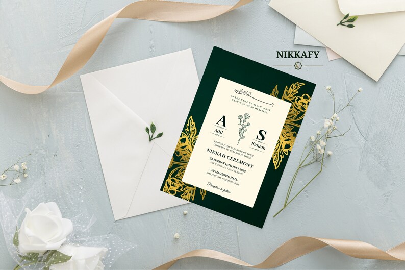 Editable Nikkah Invitation - Etsy