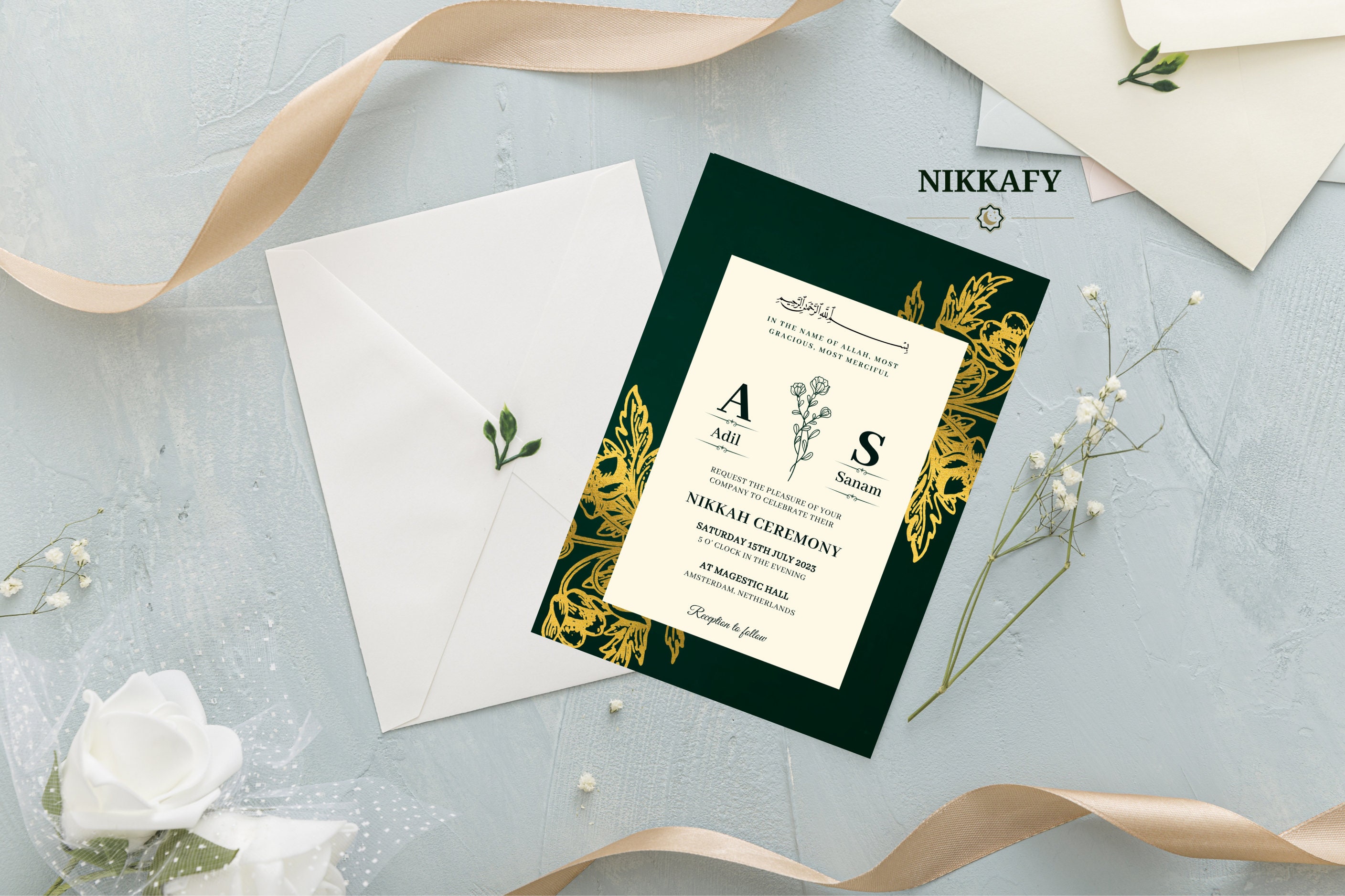 Editable Nikkah Invitation - Etsy