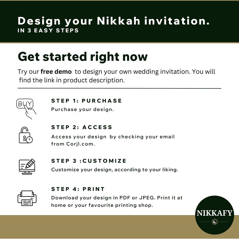Editable Nikkah Invitation - Etsy