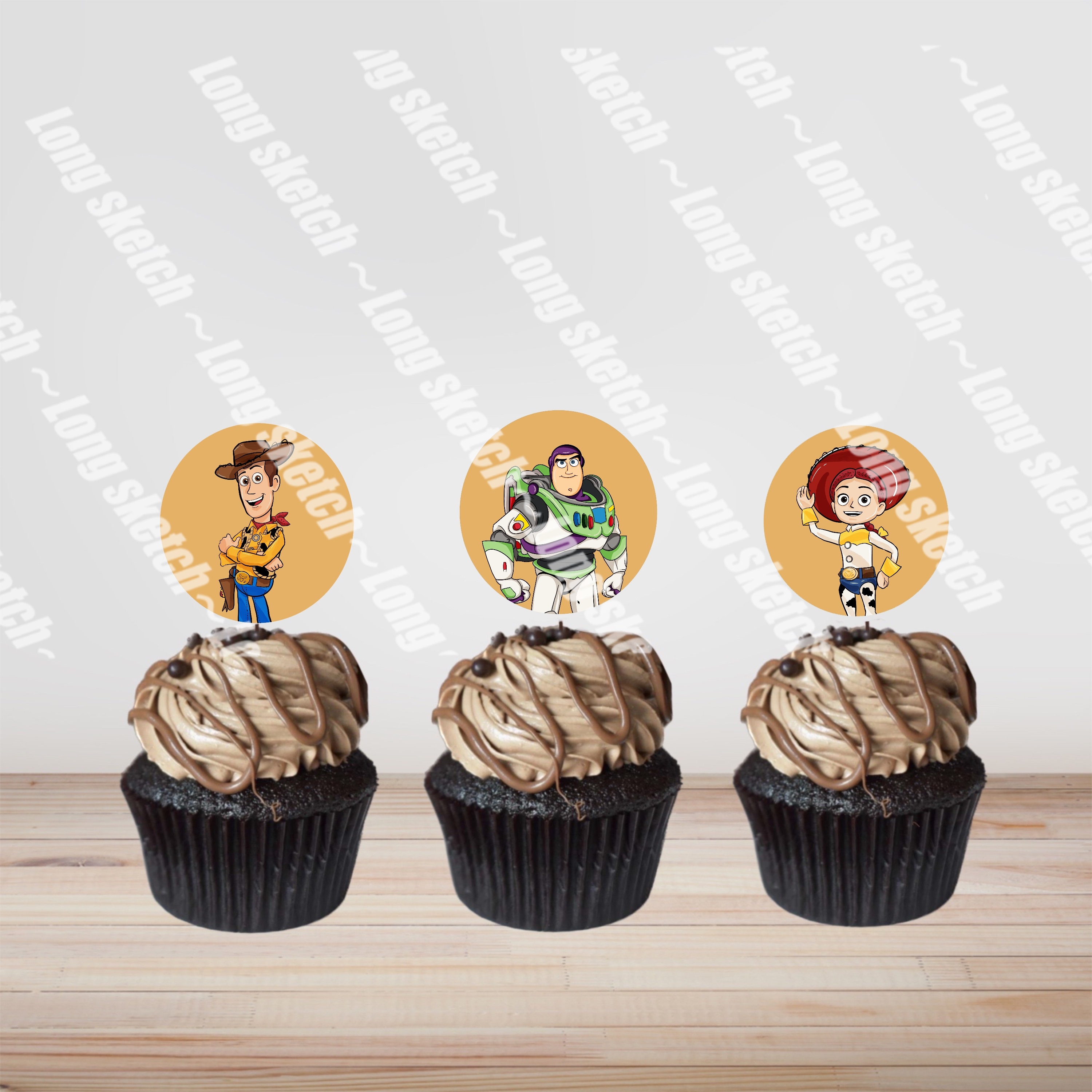 Toy Story Birthday Cupcake Toppers ,centrepiece,cake Topper| Digital ...