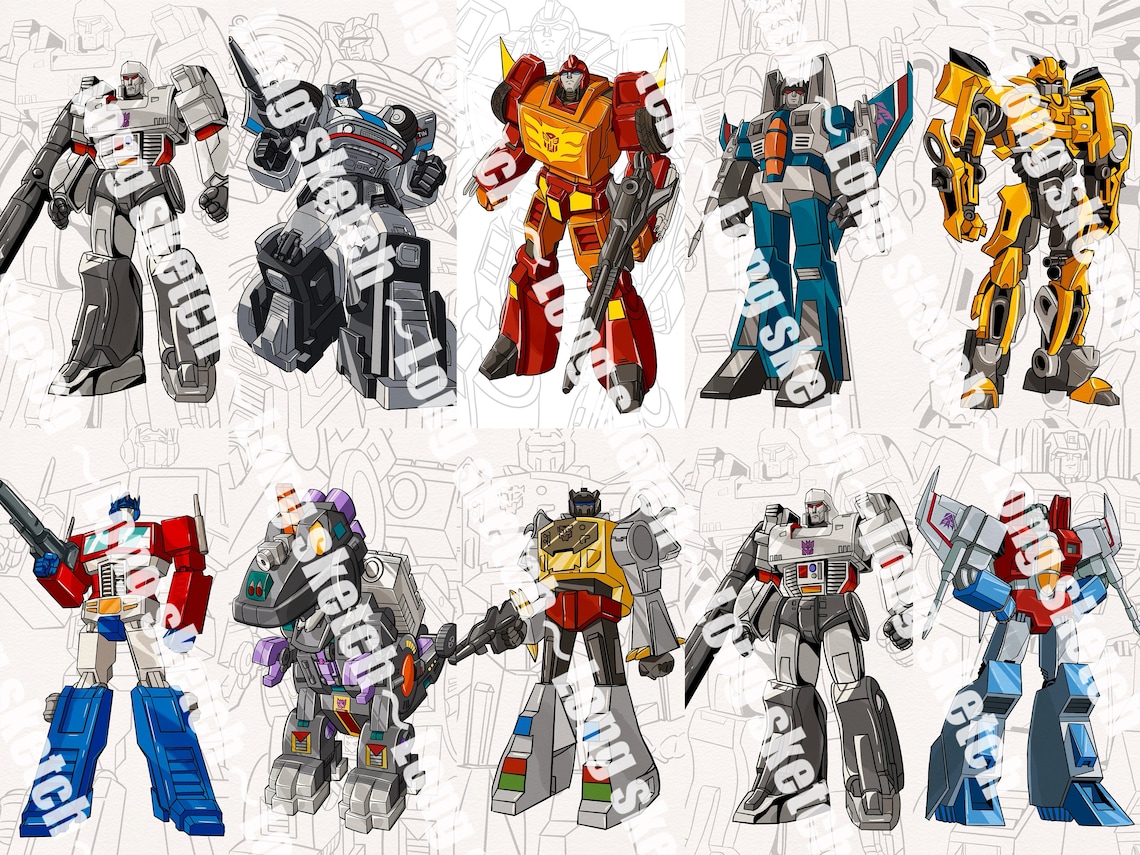 Transformers Print Set of 12, Digital Download,wall Art Poster Print ...