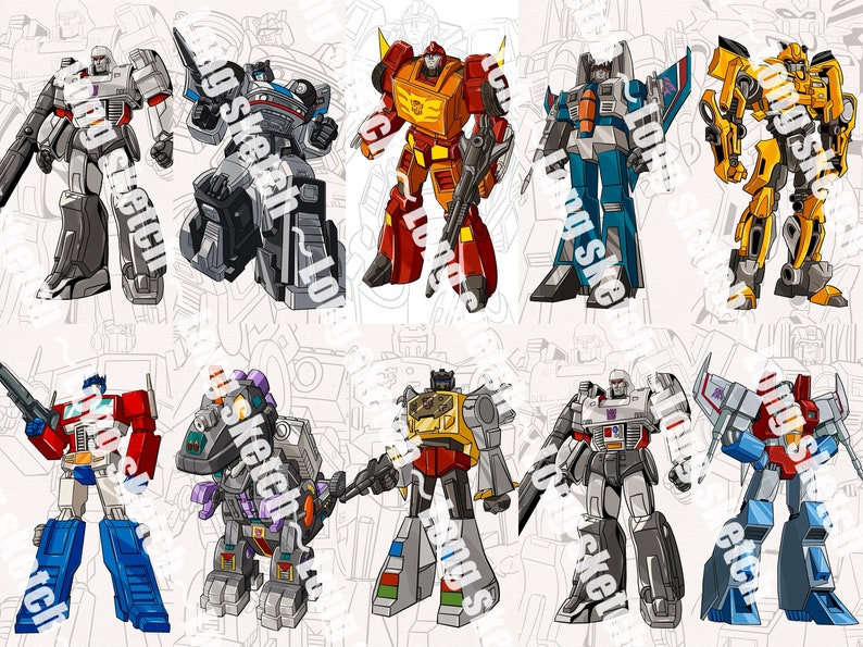 Transformers Print Set of 12, Digital Download,wall Art Poster Print ...
