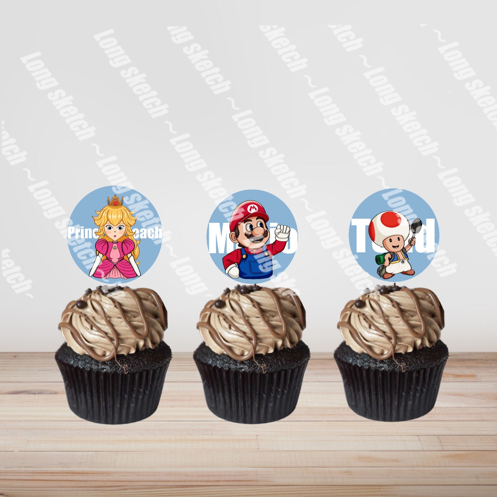 Super Mario Cupcake Toppers | Cupcake Toppers | Digital | Template ...