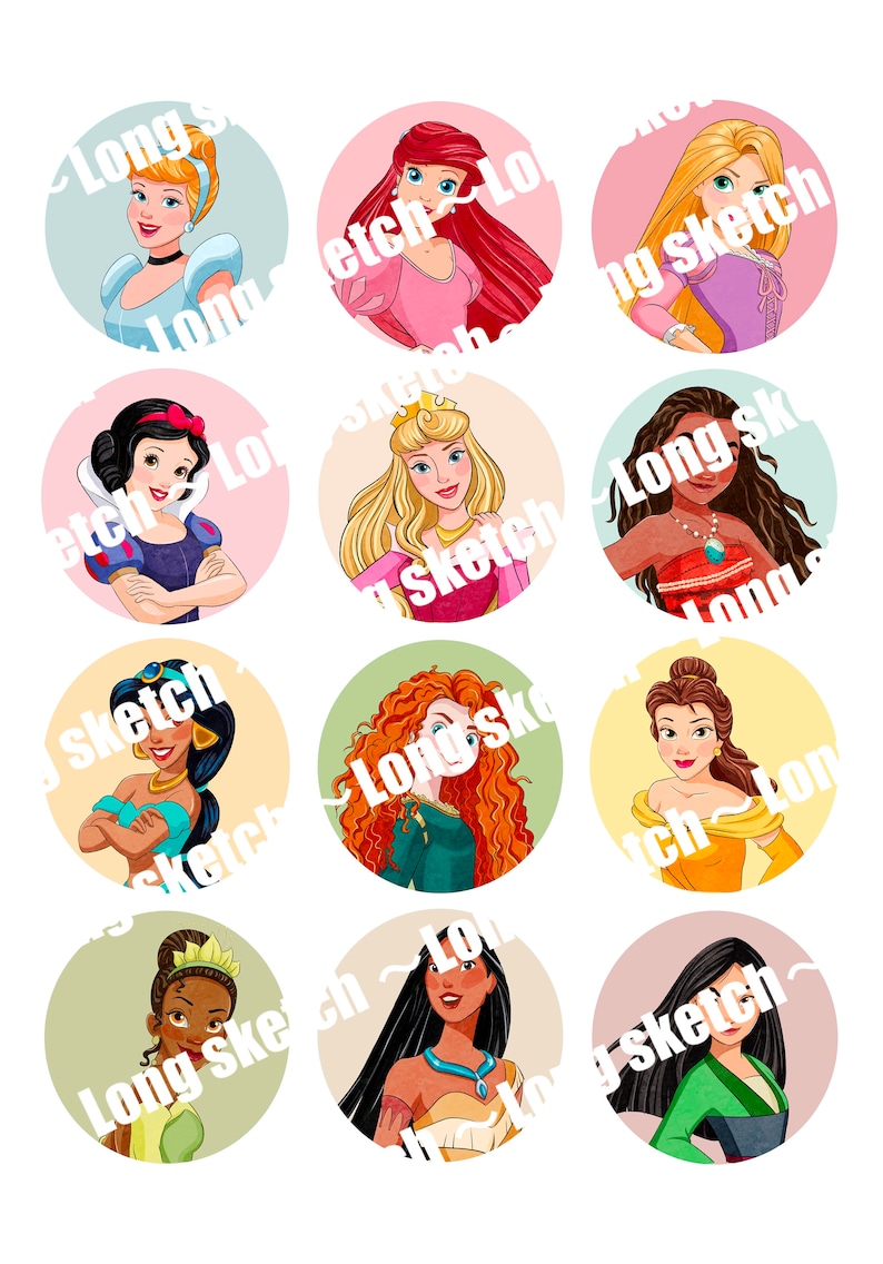 Disney Princess Cake Topper princess Birthday Cupcake Toppers ,princess ...