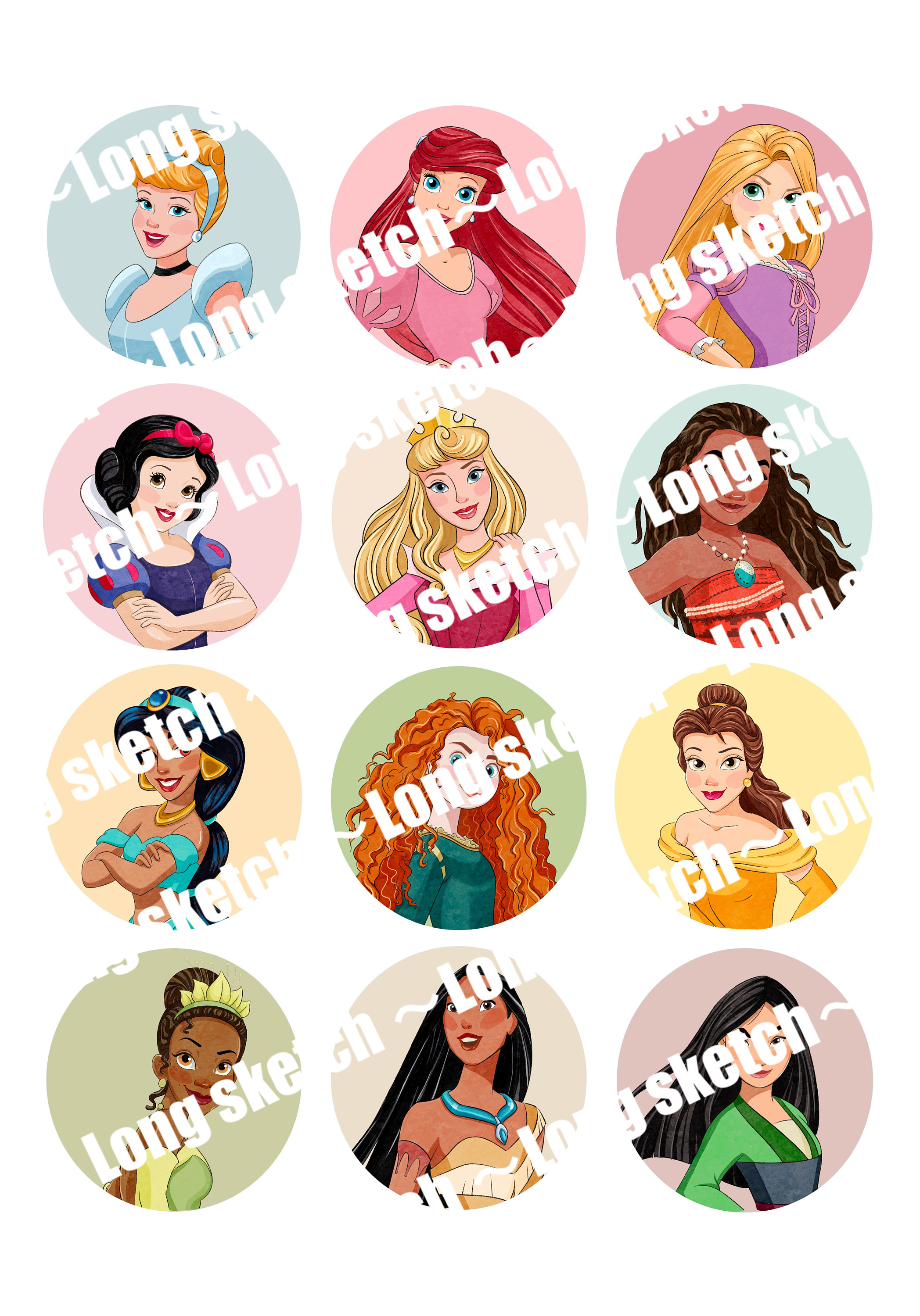 Disney Princess Cake Topper princess Birthday Cupcake Toppers ,princess ...