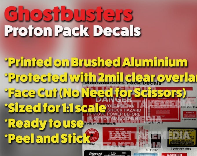 Ghostbusters Proton Pack Decals - Etsy