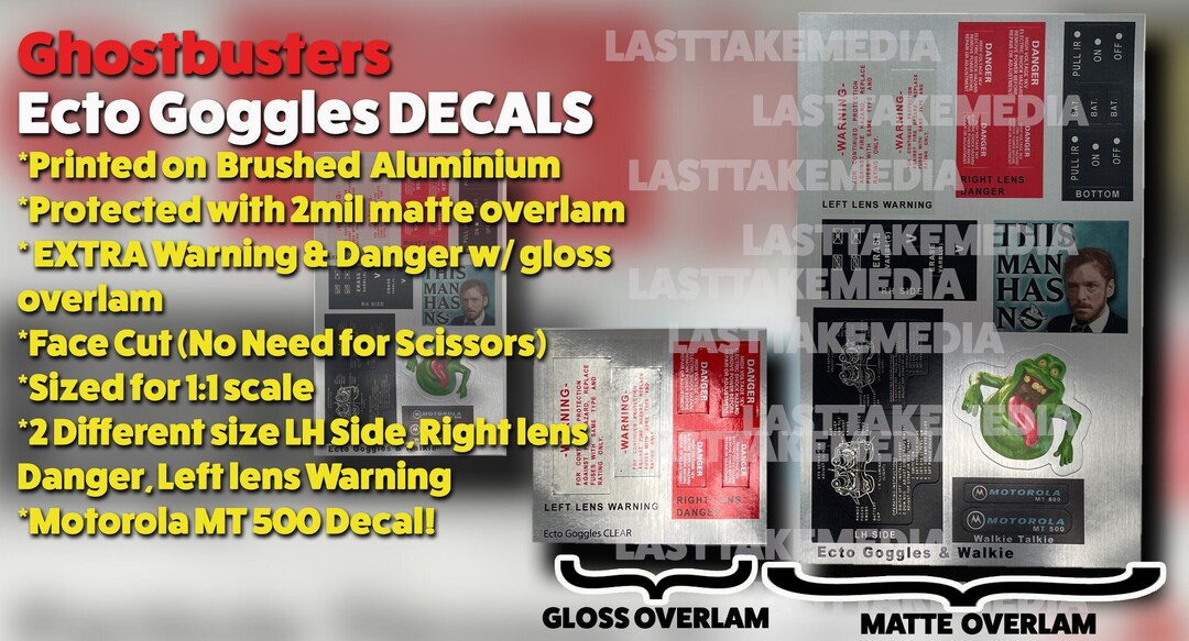 Ghostbusters Ecto Goggles Decal Stickers - Etsy