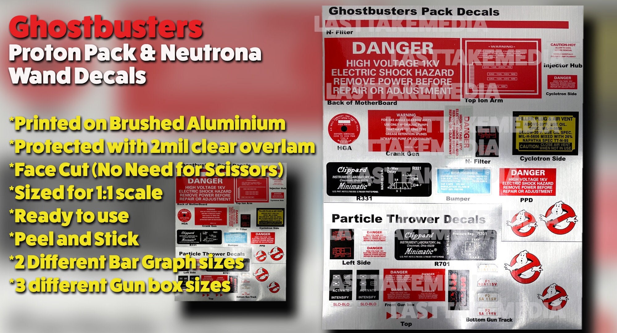 Ghostbusters Proton Pack and Neutrona Wand Decals - Etsy
