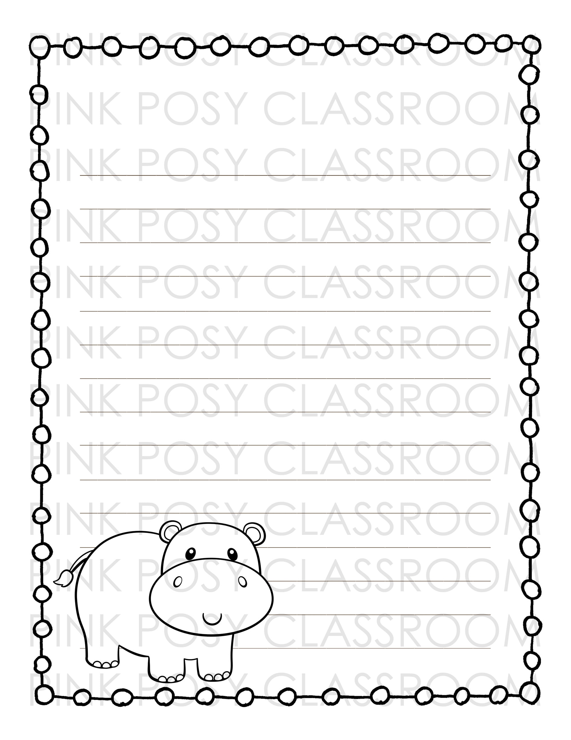 Jungle Animals Writing Paper Safari Stationery Printable - Etsy